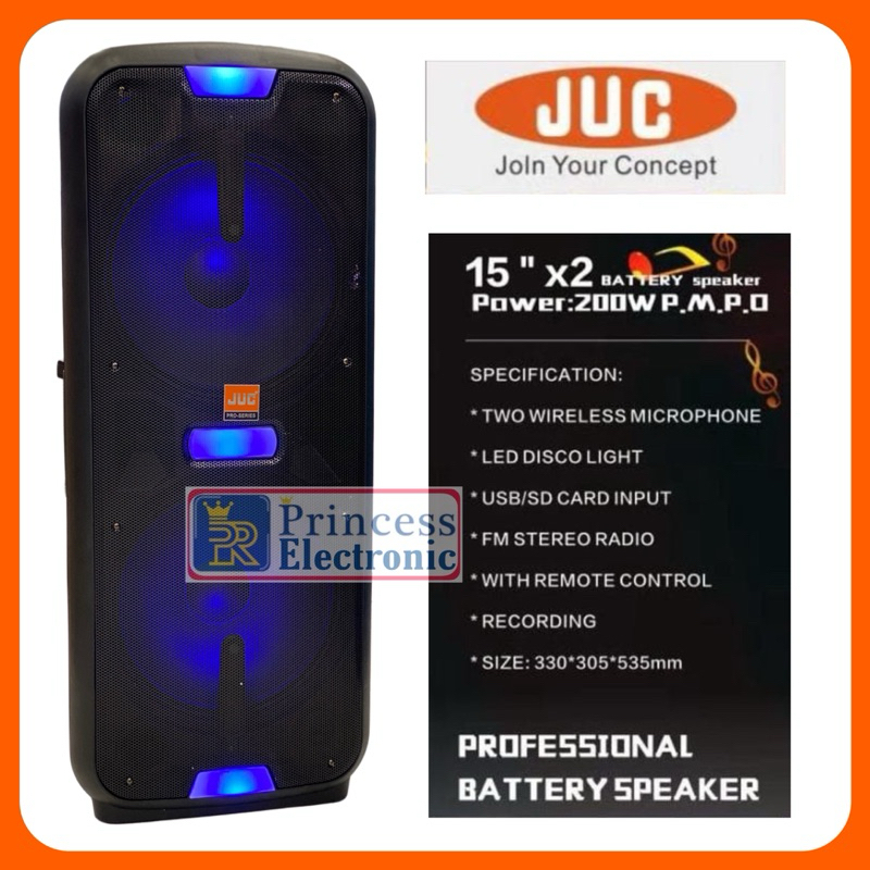 Jual Speaker JUC 15 inch Double J1528 Bluetooth Karaoke | Shopee Indonesia