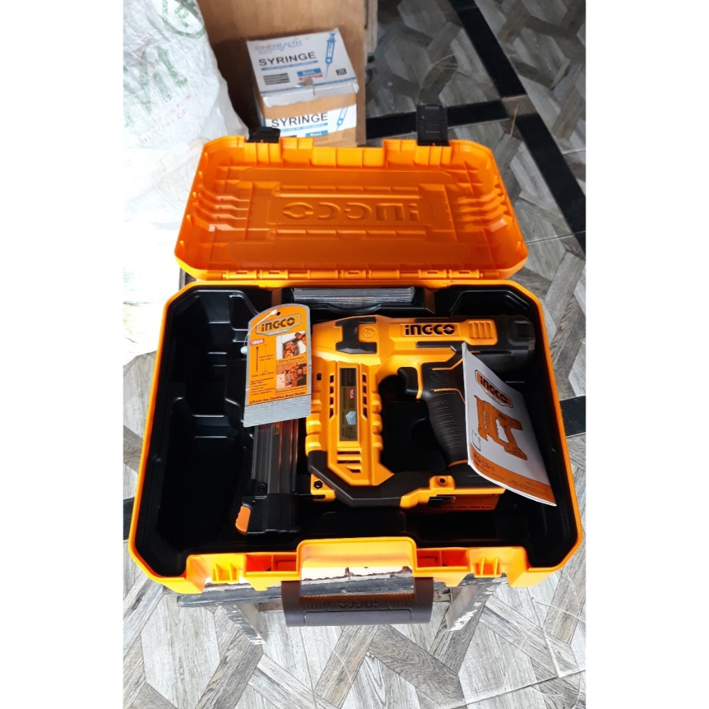 Jual INGCO NAILER STEPLES GUN PAKU BETON F15 F30 CORDLESS CBNLI3505 ...