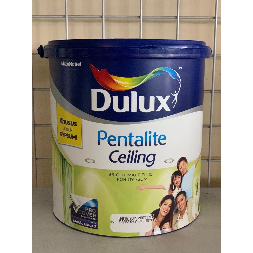 Jual Cat Plafon/ Gypsum Dulux Pentalite Ceiling 5 kg Putih / White Matt ...