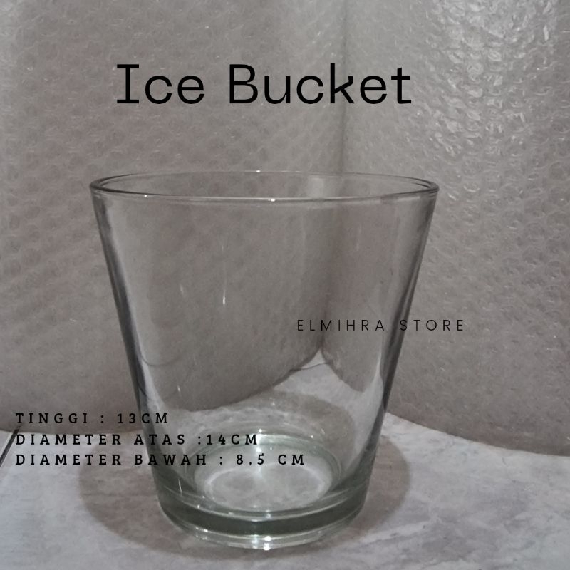 Jual Ice Bucket Kaca / wadah Tempat Es Batu Ember Tempat Air Tempat ...