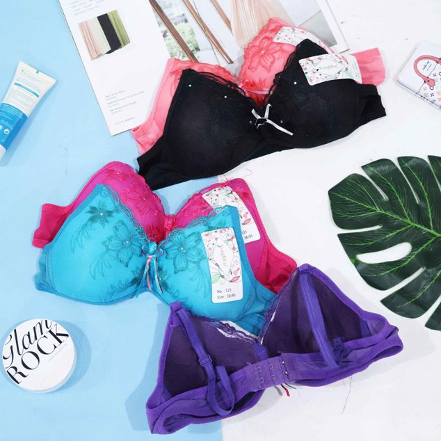 Jual BRA WANITA MOTIF BRUKAT BORDIR / BH BUSA WANITA TANPA KAWAT Bra BH ...