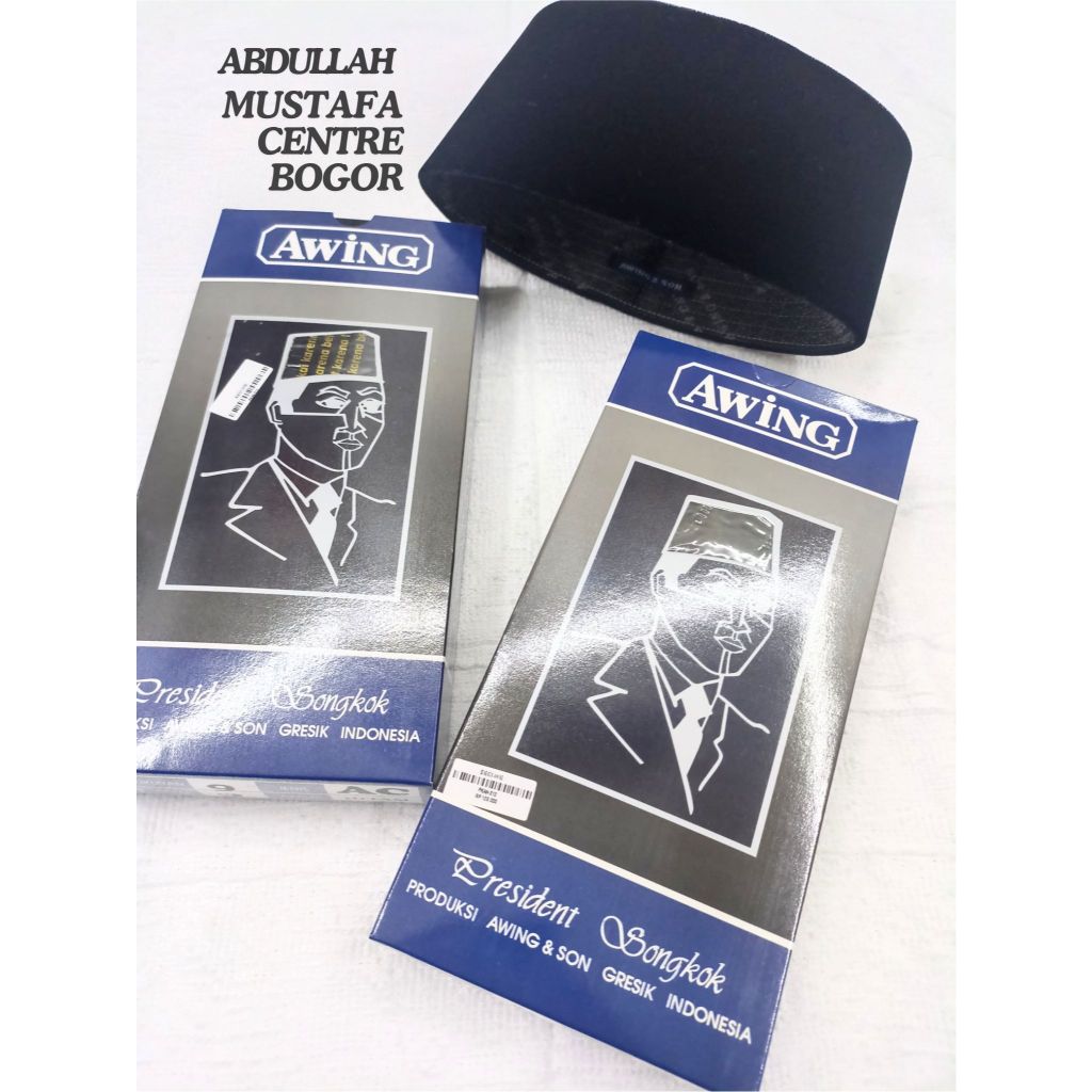 Jual Peci Kopiah Songkok Awing AC Hitam Polos Peci Awing Original Asli ...