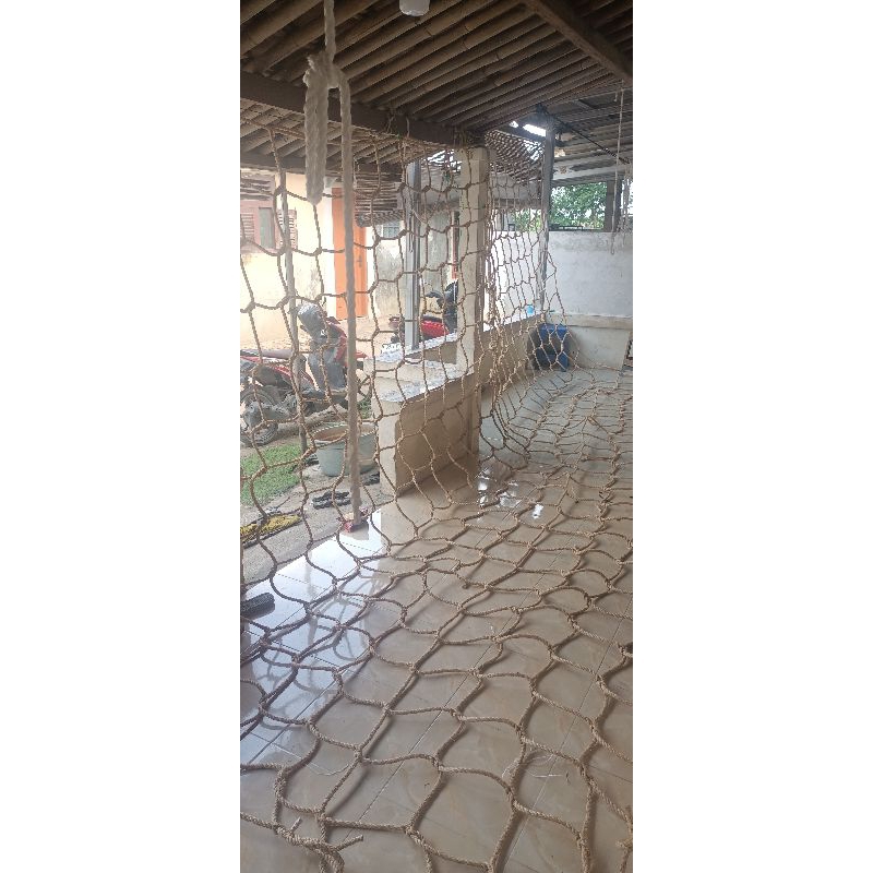 Jual jaring outbond tali tebal 12mm nilon dan 12mm serabut manila ...