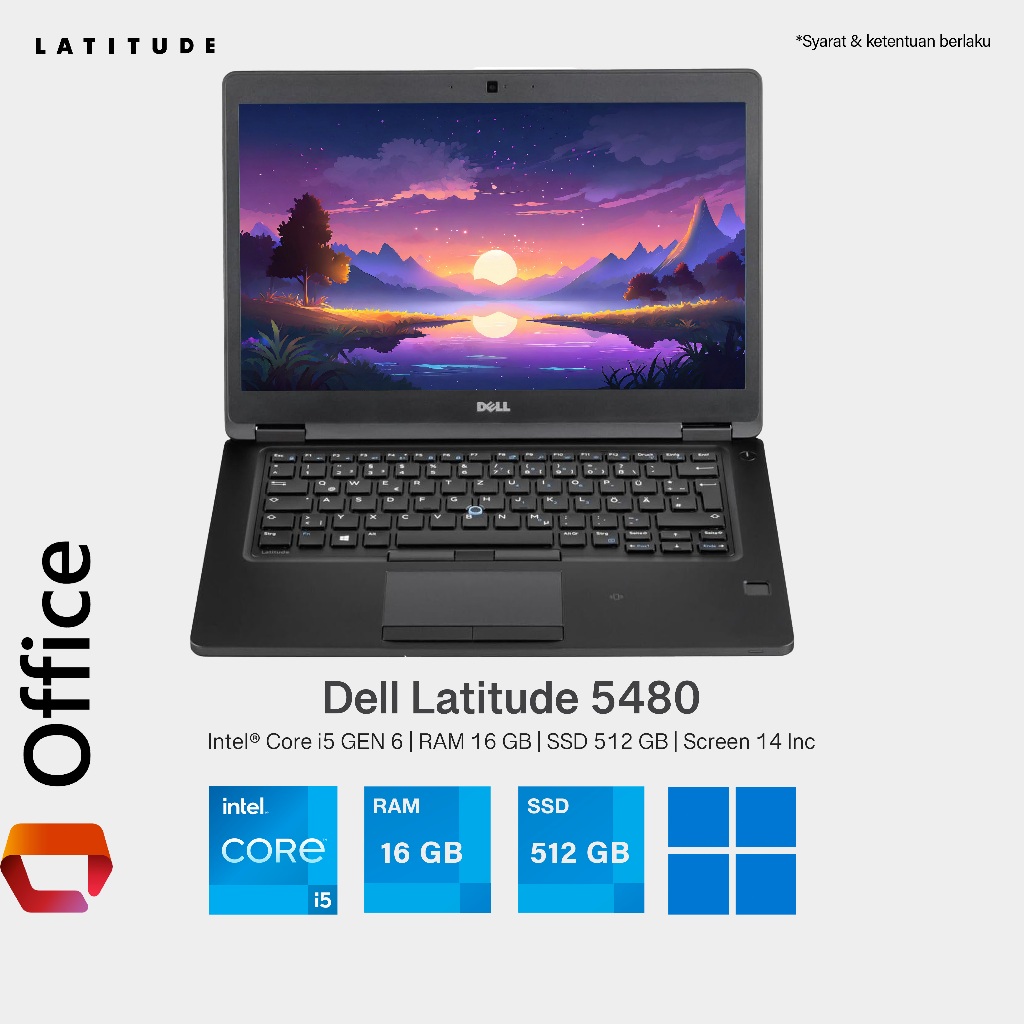 Jual LAPTOP DELL LATITUDE 5480 core i5 Gen 6 Ram 16 GB SSD 512 GB Layar 14 inch | Shopee Indonesia