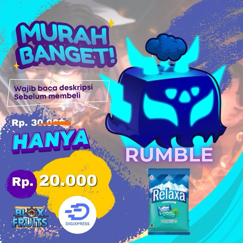 Jual Rumble Fruit | Kartu Rumble Blox Fruit Roblox TGC | Shopee Indonesia