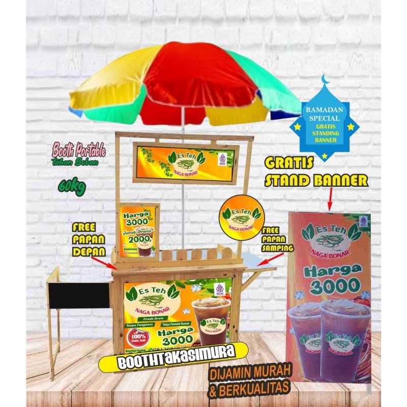 Jual booth portable/gerobak lipat/meja lipat/booth lipat/event desk ...