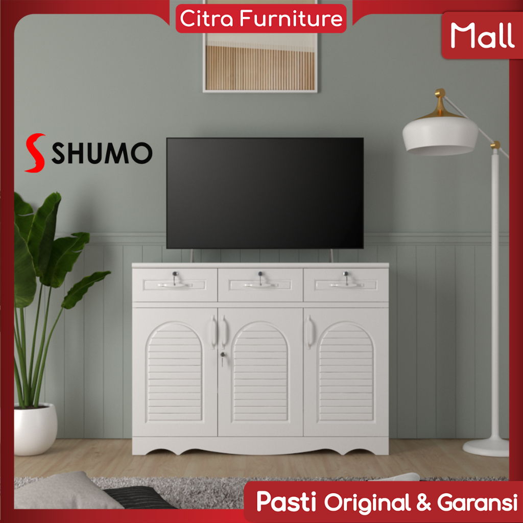 Jual Citra Furniture SHUMO ® Kabinet Rak TV Besi 3 pintu Laci Clasic ...