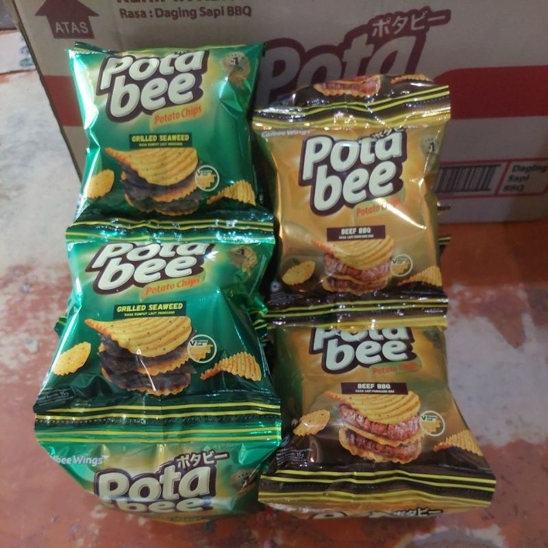 Jual POTABEE POTATO CHIPS KEMASAN RENCENG ISI 10 X 15 GRAM | Shopee ...