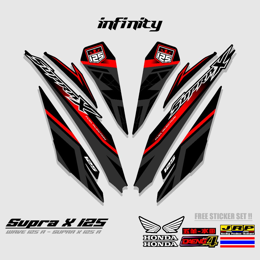 Jual STRIPING SUPRA X 125 R NEW / MTF 47 / STICKER SUPRA SUPRA X 125 FI ...