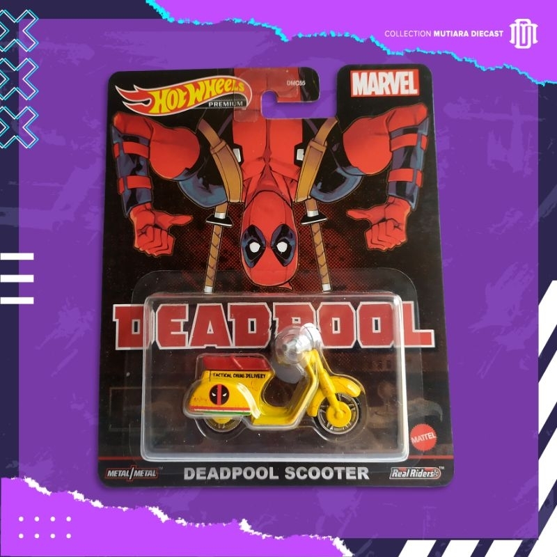Jual Hot Wheels Premium MARVEL DEADPOOL SCOOTER | Shopee Indonesia