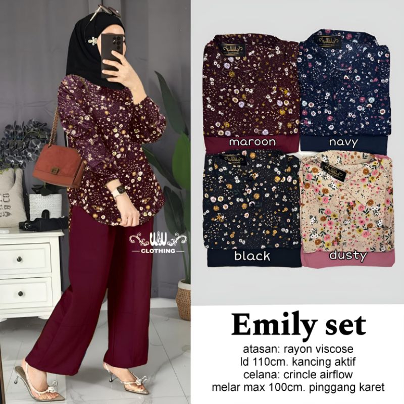 Jual EMILY SET BY WW// ONE SET PREMIUM // Vinde Set By Alfashion ...