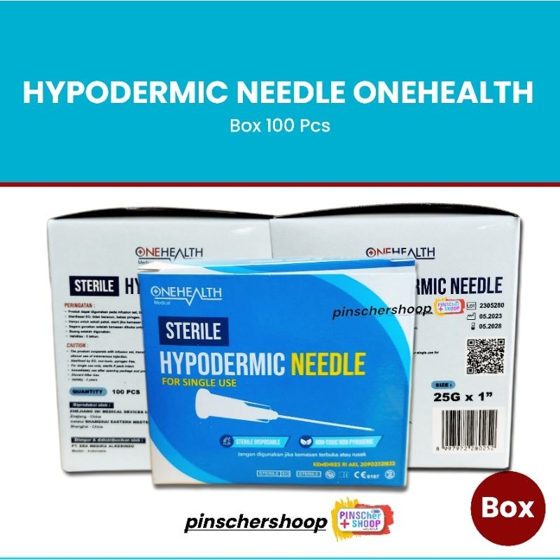 Jual Hypodermic Needle Onehealth Jarum Suntik Disposable Isi 100 Pcs | Shopee Indonesia
