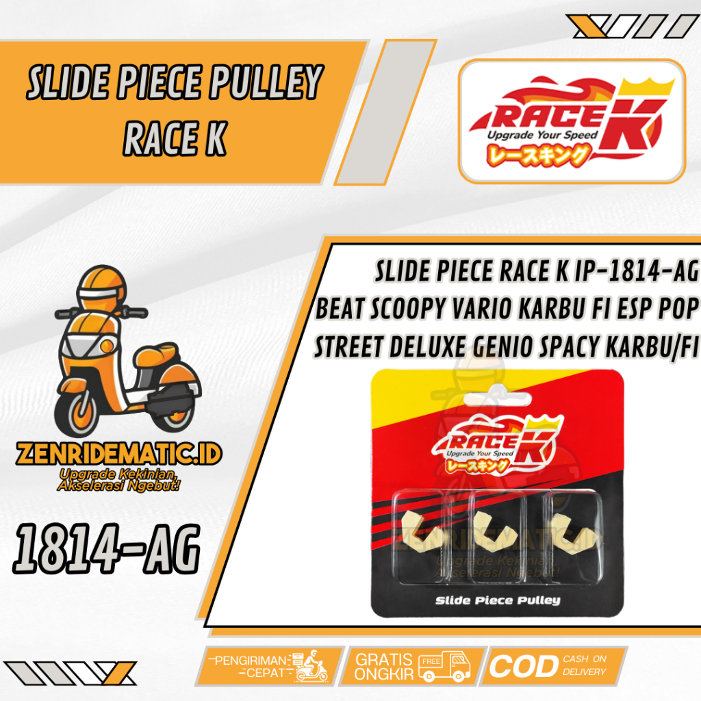 Jual Slider Slide Piece Honda Beat Vario Scoopy Spacy Genio 110 cc ...