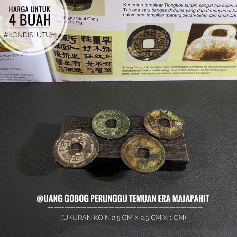 Jual Uang Gobog Perunggu Temuan K4 atau Koin Gobok Era Majapahit atau ...