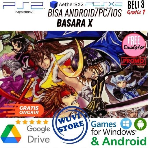 Jual PS 2 Basara X | Bisa di PC / Android / IOS Plus Emulator | Beli 3 Gratis 1 | Shopee Indonesia