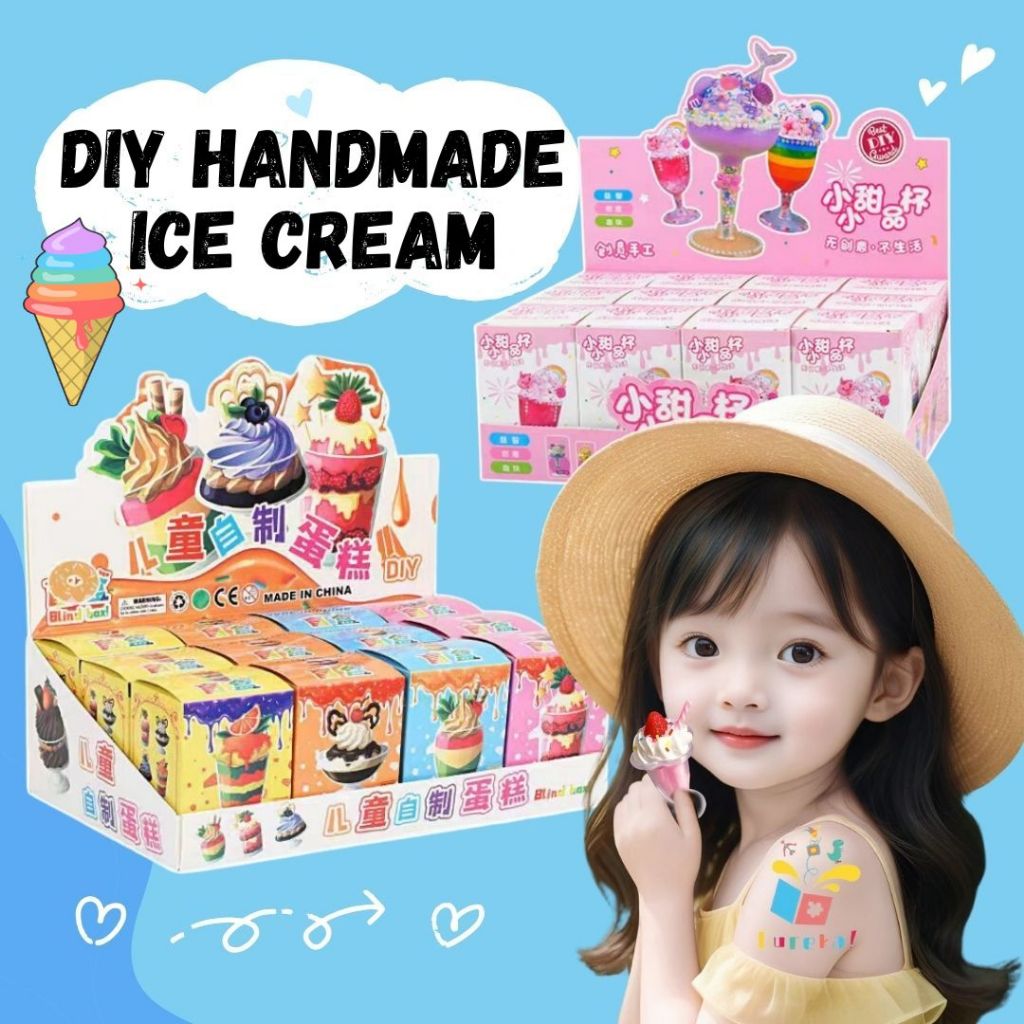 Jual DIY Mainan Handmade Clay Ice Cream Dekorasi Es Krim Hiasan ...