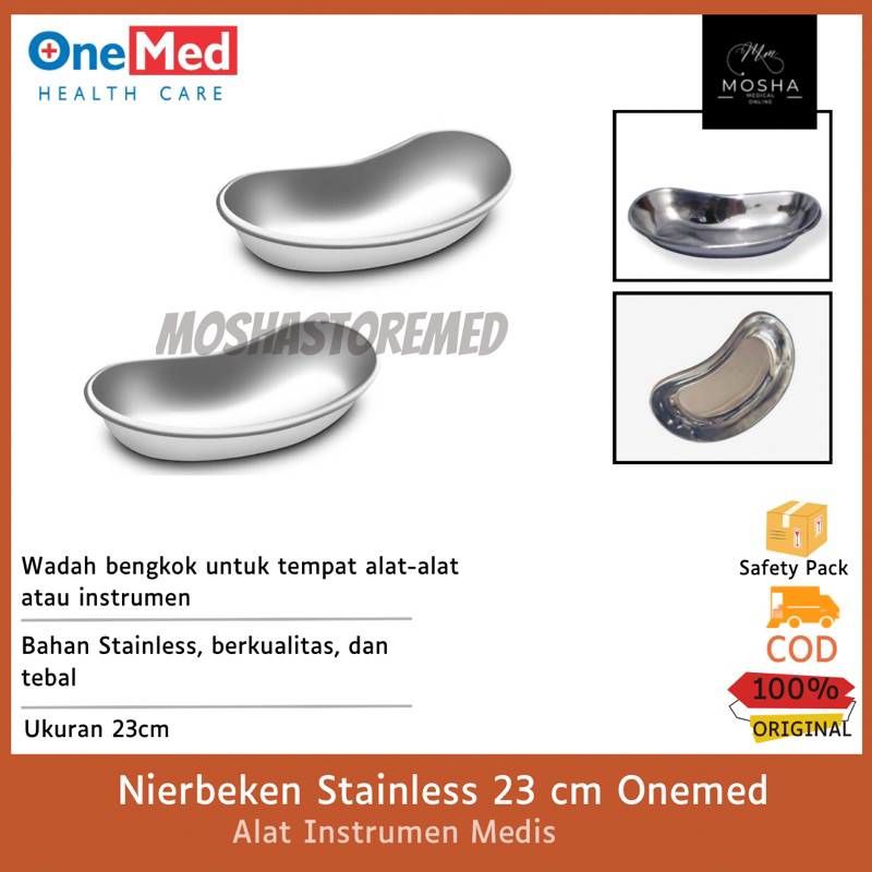 Jual ONEMED-Nierbeken Stainless Bengkok 23cm | Shopee Indonesia