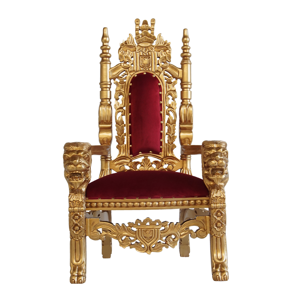 Jual Lion King Kid Throne Chairs Gold-Red Kursi Raja dan Ratu Kursi ...
