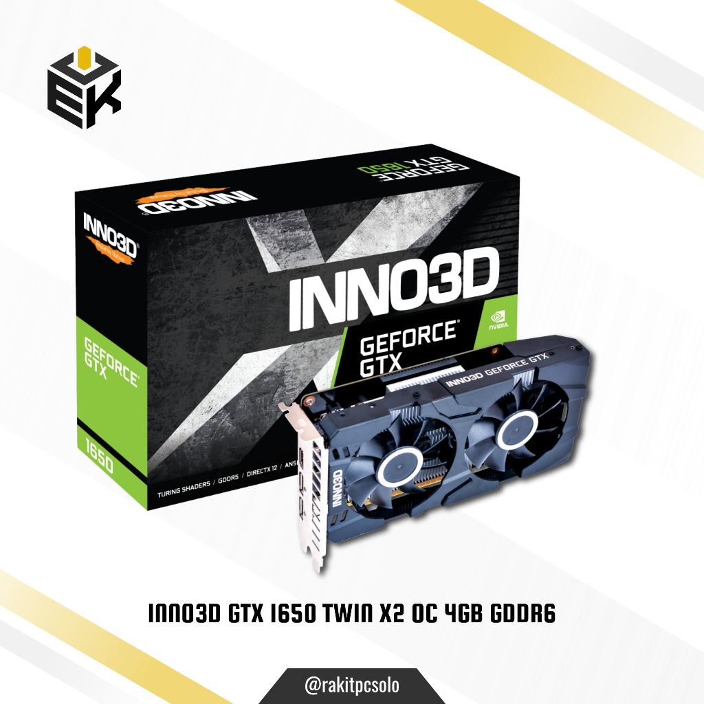 Jual VGA INNO3D GTX 1650 4GB GDDR6 TWIN X2 OC V3 | Shopee Indonesia