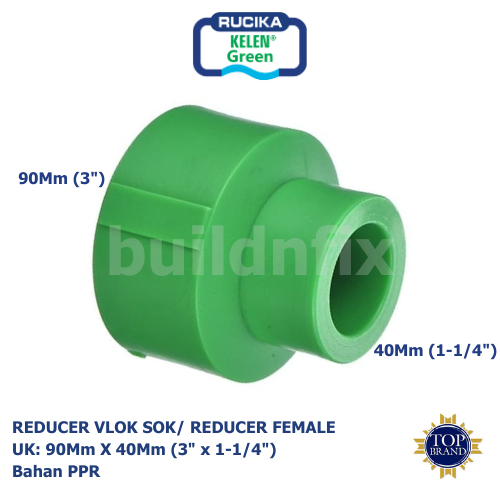 Jual RUCIKA REDUCER VLOK SOK / REDUCER FEMALE PPR 90Mm X 40Mm (3" x 1-1 ...