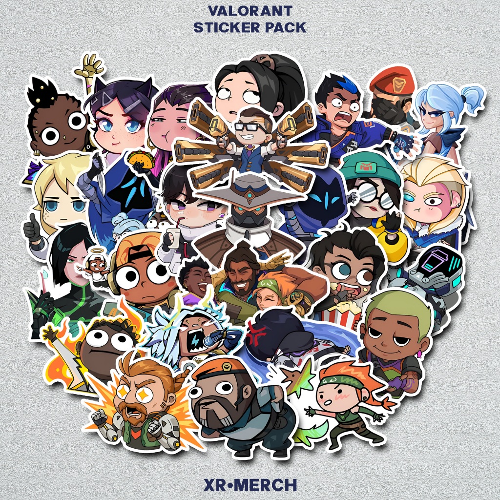 Jual Sticker Game Valo Agents Duelist Controller Initiator Sentinel ...