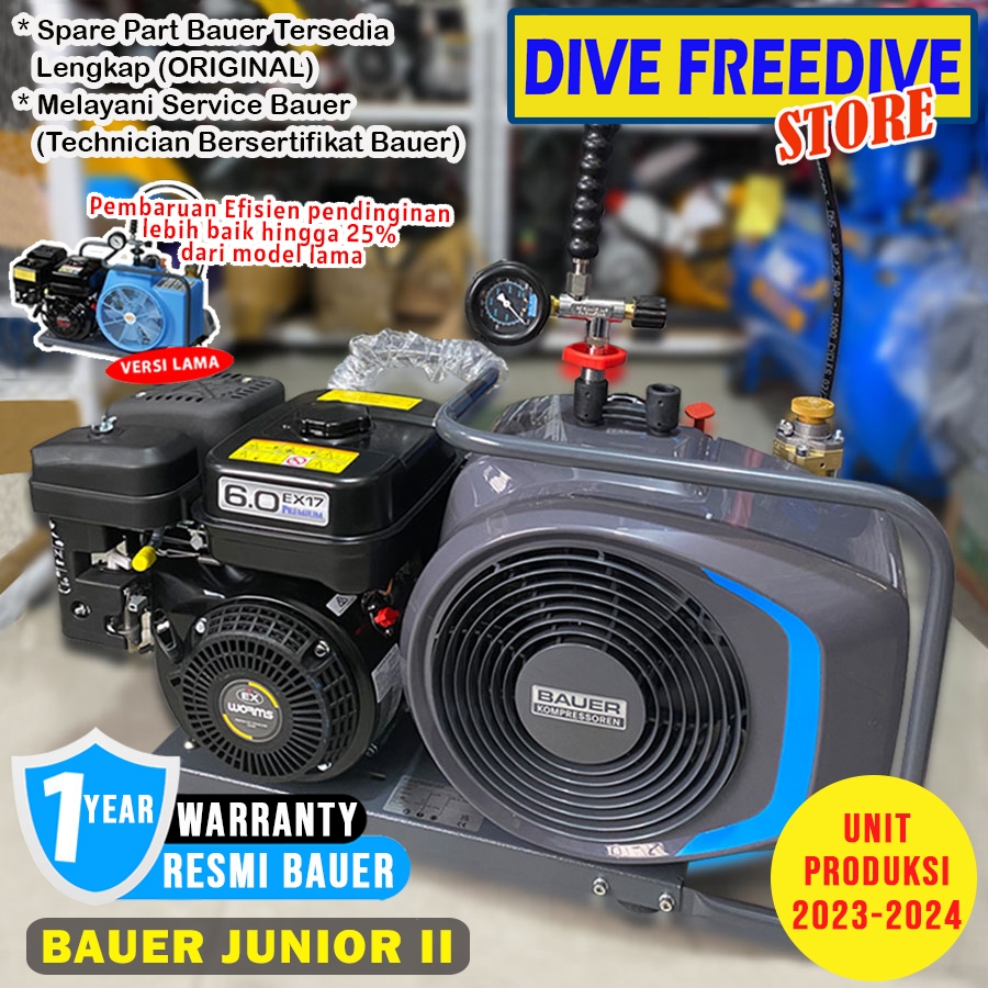 Jual Compressor Bauer Junior II 2 New Kompresor Pengisi Tabung Selam ...