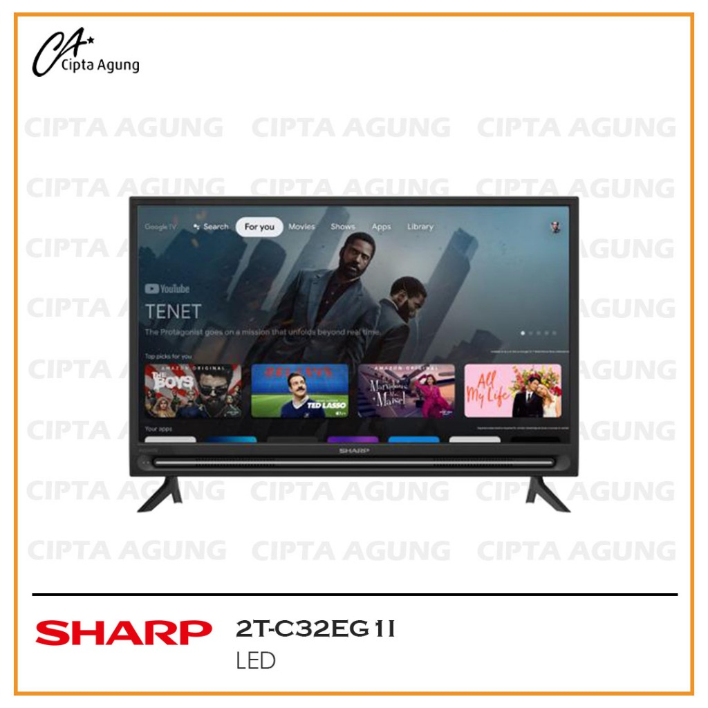 Jual SHARP LED TV 32 INCH ANDROID SMART 2T-C32EG1i DVB-T2 / / 32EG1i | Shopee Indonesia