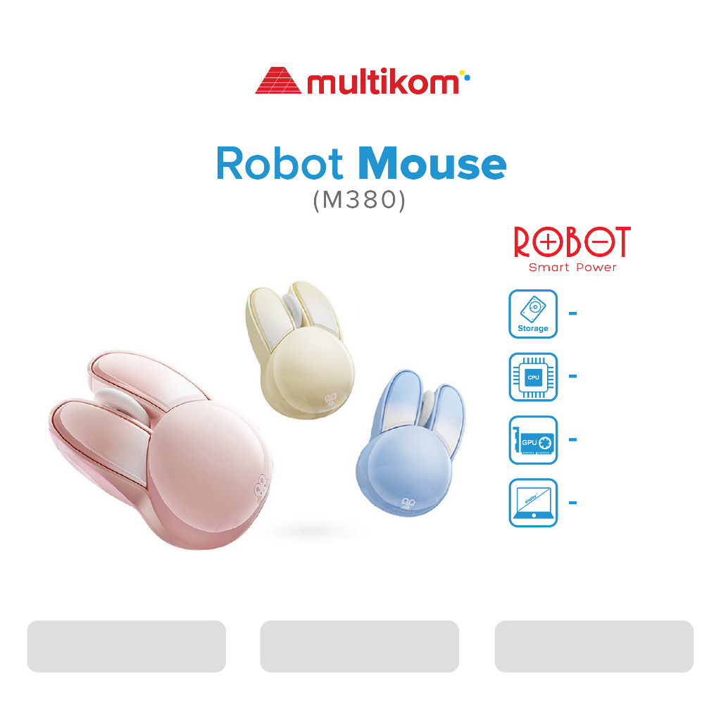 Jual ROBOT Mouse M380 Wireless Mouse Silent Key Rabbit Kelinci Lucu ...