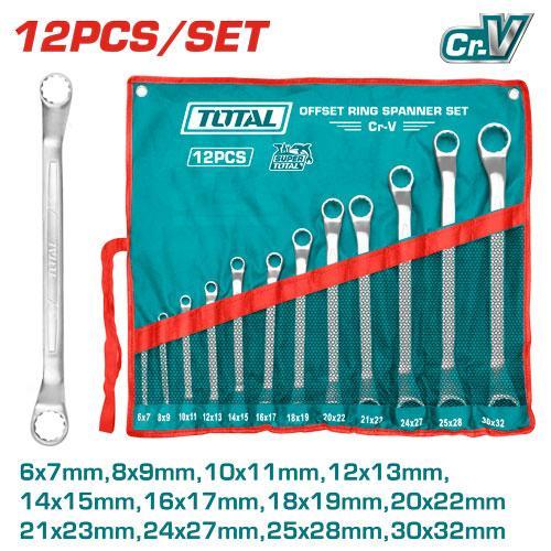 Jual TOTAL 12 buah kunci ring set/offset ring spanner 6-32mm THT1024121 ...