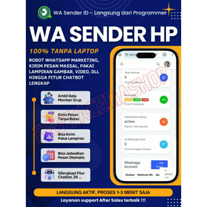 Jual WA SENDER / BLAST UNTUK ANDROID | Shopee Indonesia