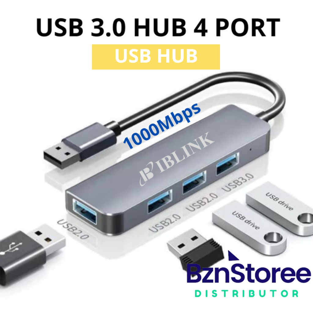 Jual Hub Usb 3.0 4 Port Ultra Slim Portable Dengan Power Supply Untuk ...