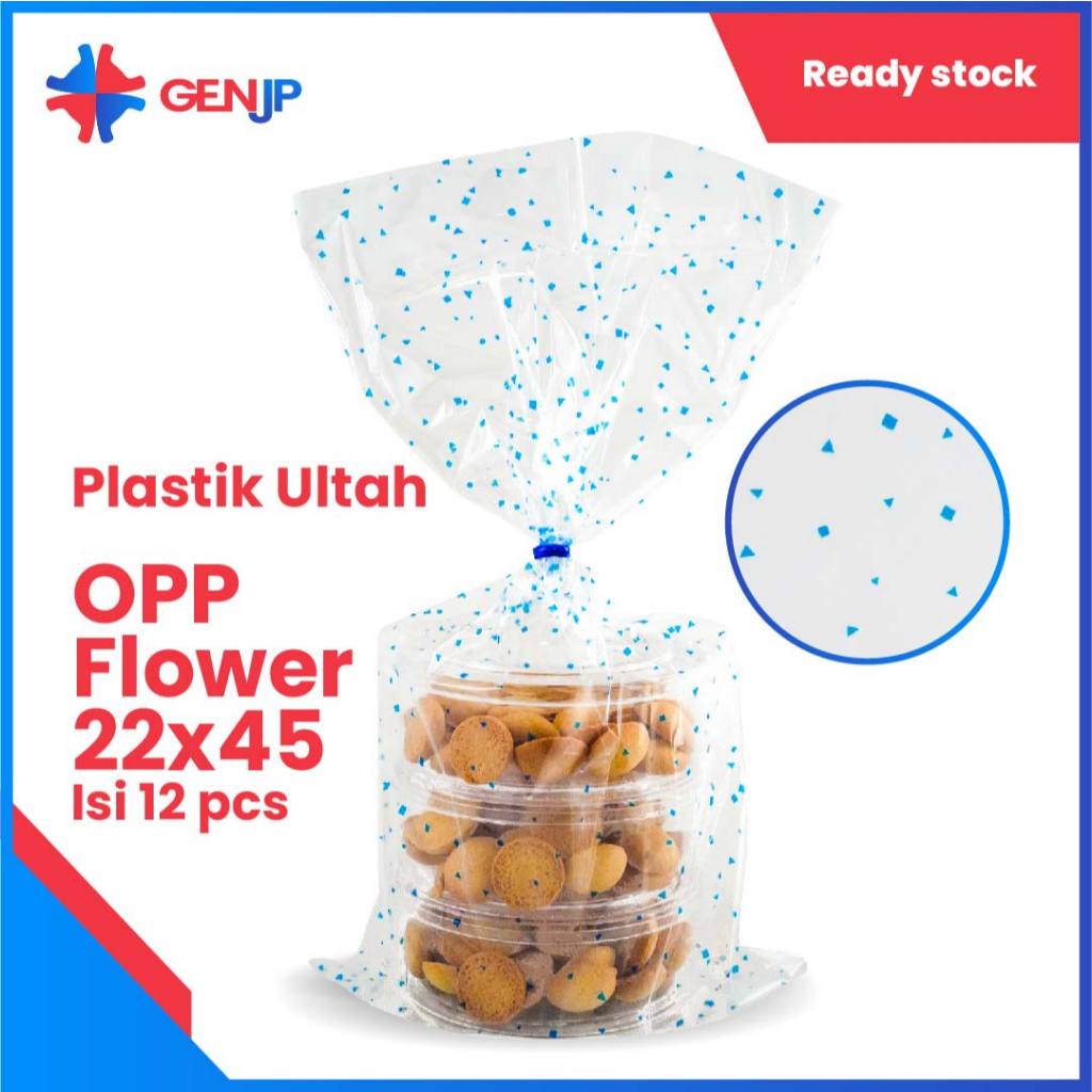 Jual Plastik OPP/KACA Ultah Motif Pecahan Kaca/Flower Ukuran 22x45cm ...