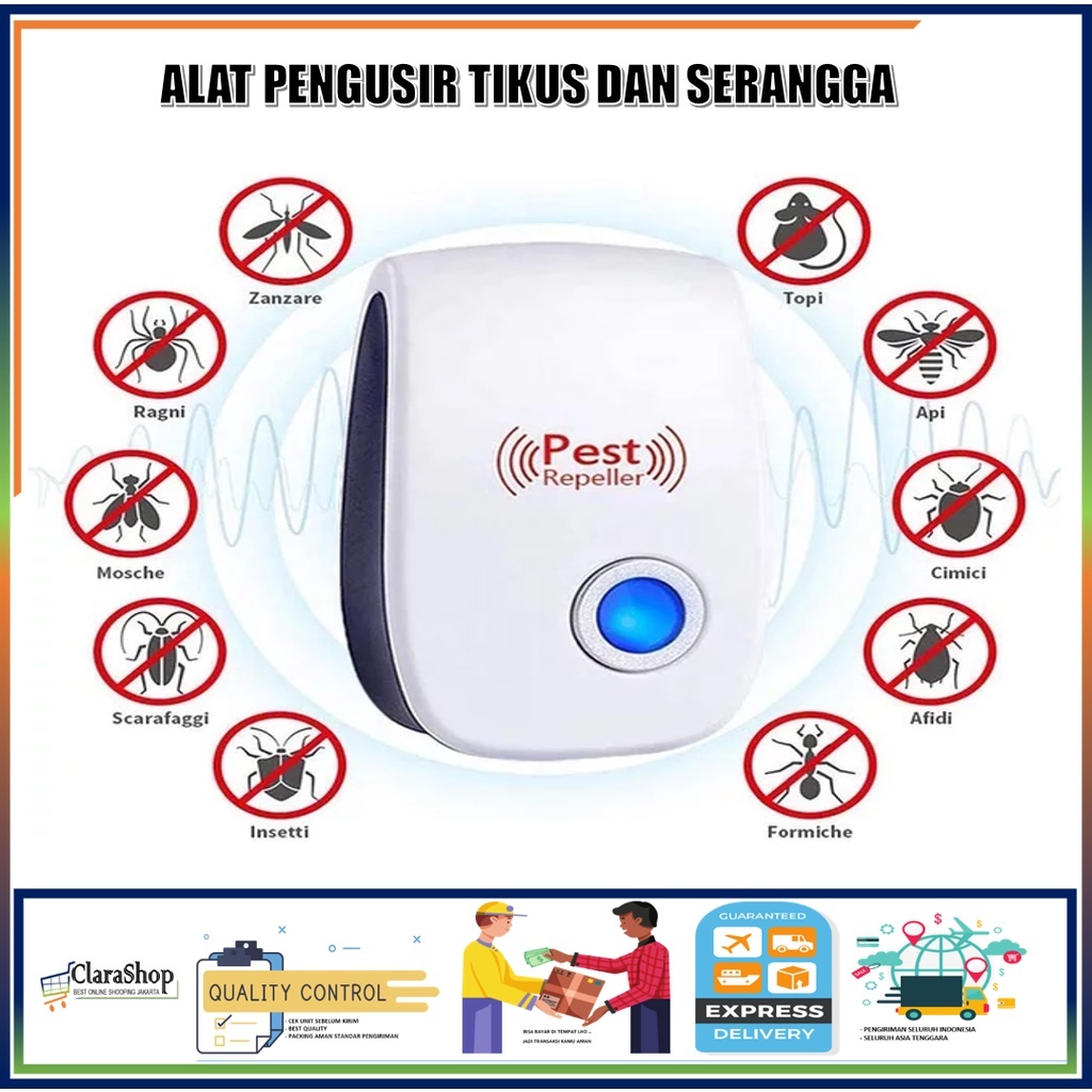 Jual Pengusir Serangga Ultrasonic Pest Alat Pengusir Hama Serangga ...