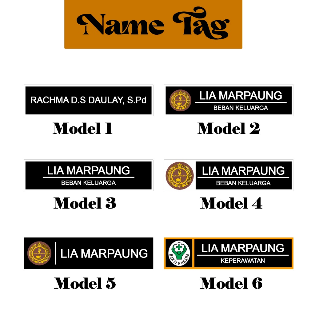 Jual PROMO Name tag akrilik - papan nama peniti, kantor custom Nama ...