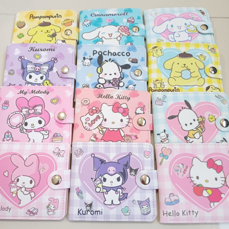 Jual Dompet lipat kancing sanrio CINNAMOROLL KUROMI POMPOMPURIN HELLO ...