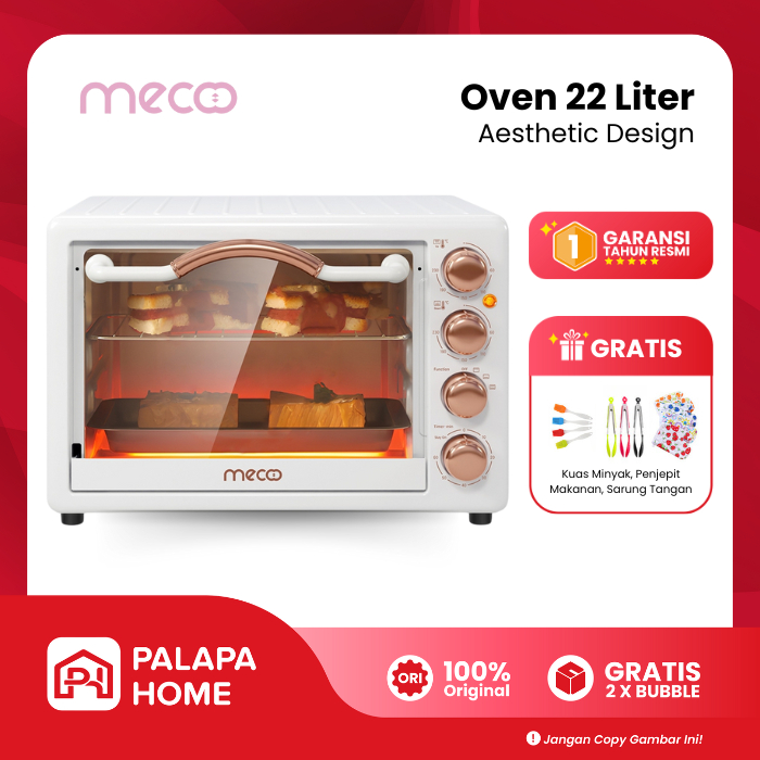 Jual Mecoo Aesthetic Electric Oven 22 Liter | Oven Listrik Meco 22L Low ...