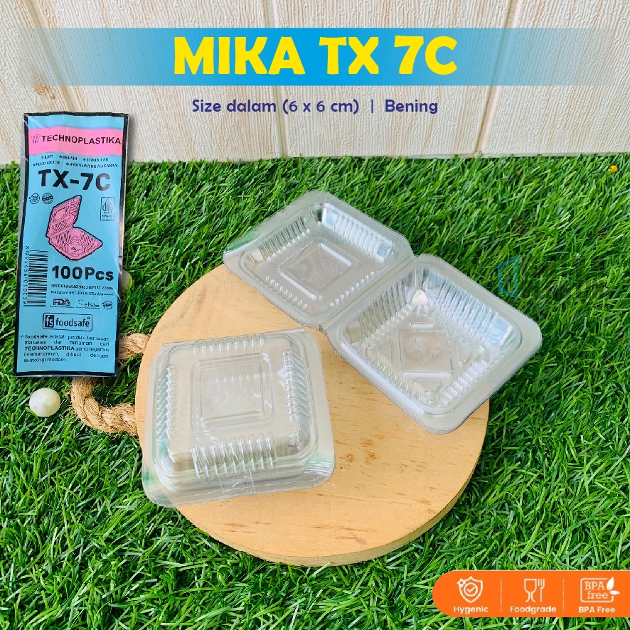 Jual (100 pcs) Mika Plastik 7C - Mika Kue Makanan Jajan - Tx 7C - Mika ...