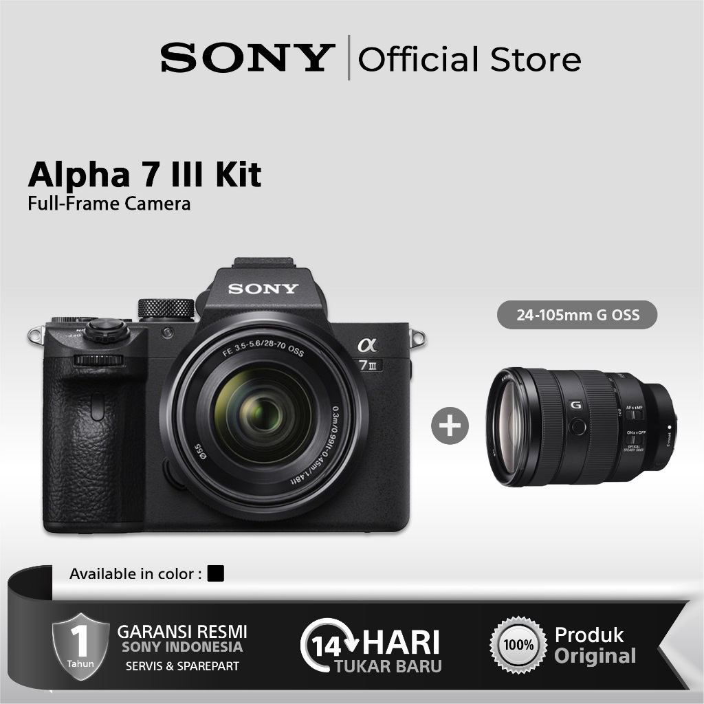 Jual SONY ALPHA A7III Kit SEL2870 Full Frame E-Mount Camera / A7 III / A7MIII / A7 MIII / A7M3 ...