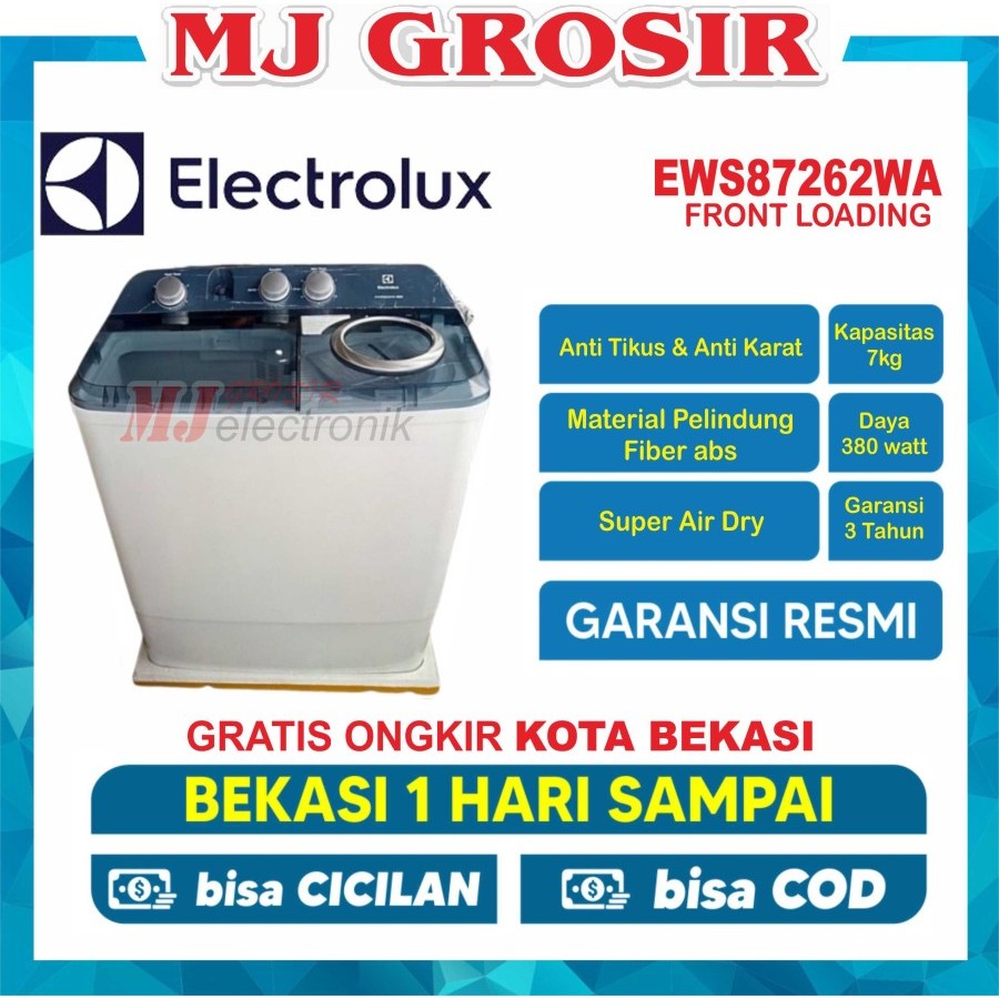 Jual MESIN CUCI ELECTROLUX EWS 87262 WA 7KG EWS87262WA 2 TABUNG GERMAN TECH | Shopee Indonesia
