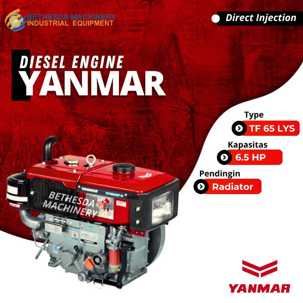Jual Yanmar Diesel Engine 6.5 HP Radiator Lampu TF 65 LYS Penggerak ...