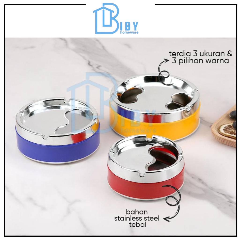 Jual BIBY Asbak Putar Tutup / Asbak Portable Rotation Enclosed / Asbak ...