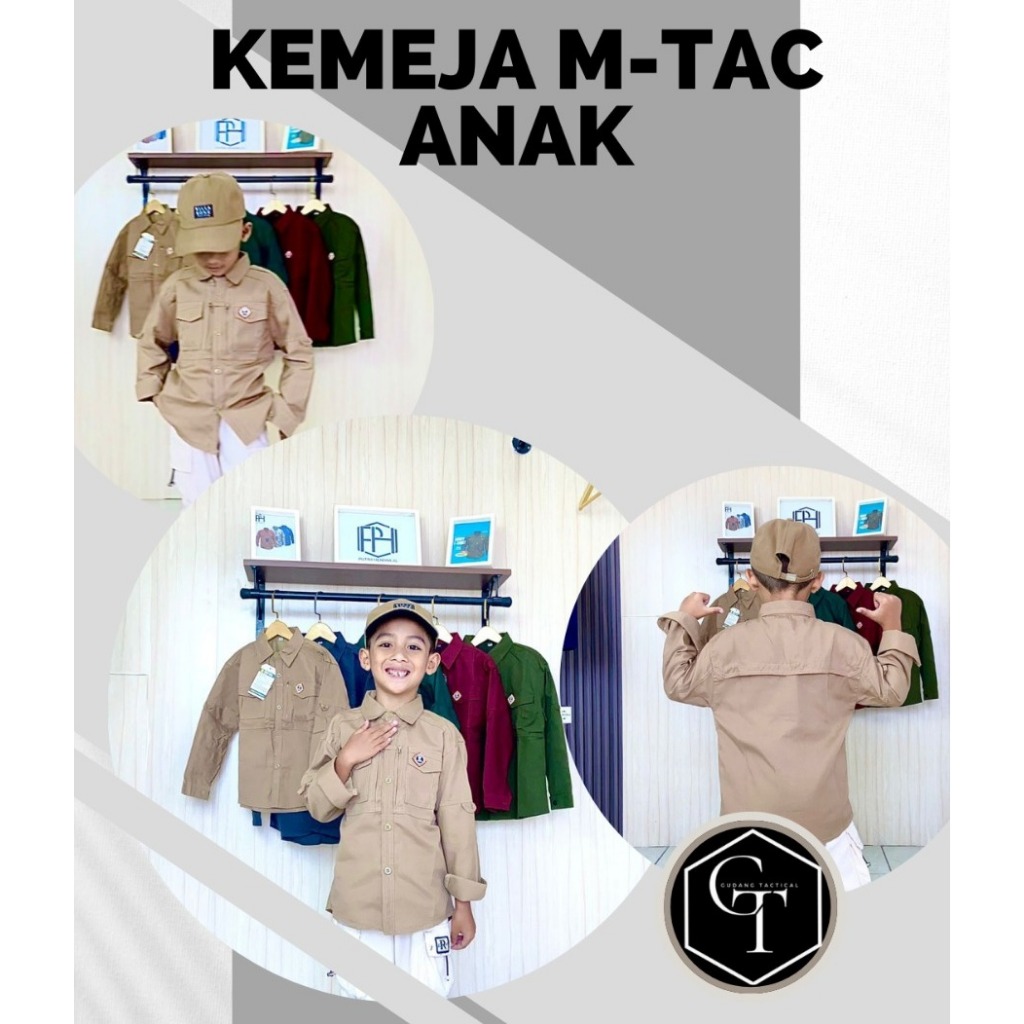 Jual Kemeja Tactical Mtac Anak Lengan Panjang premium | Shopee Indonesia