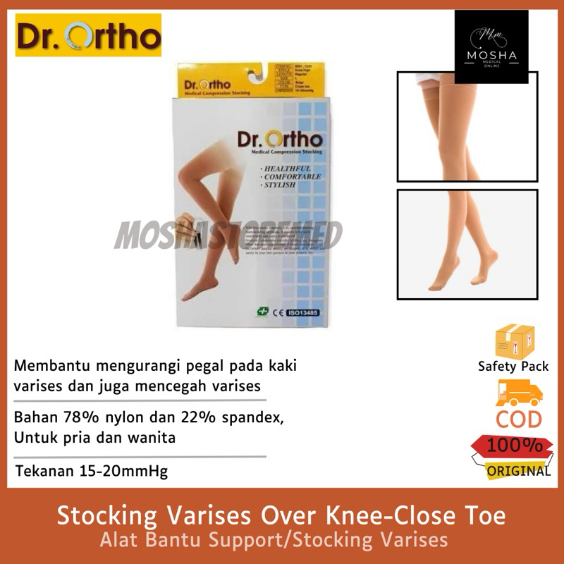 Jual Dr.Ortho-Stocking Varises Over Knee Close Toe A-6003 | Shopee ...