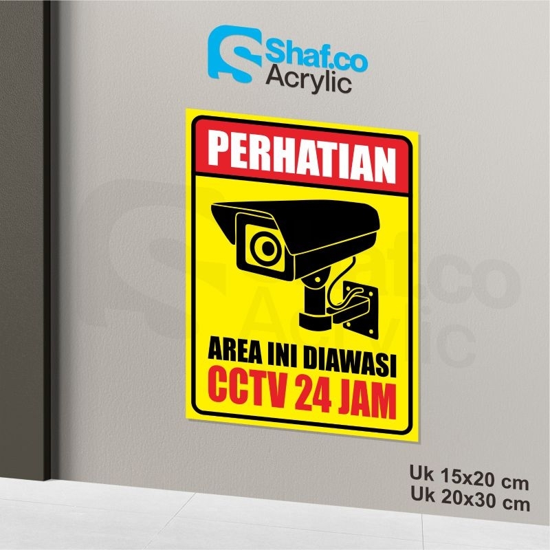 Jual STICKER AREA INI DILENGKAPI CCTV 24 JAM // STIKER // RAMBU-RAMBU // | Shopee Indonesia