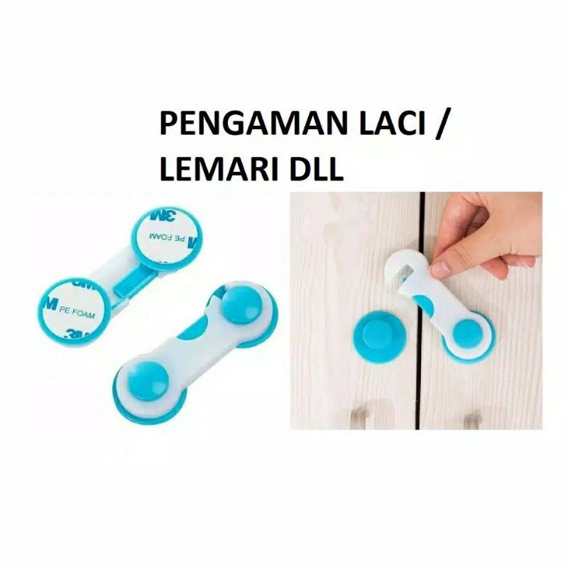 Jual 3M adhesive pengaman pintu lemari universal penahan pintu lemari ...