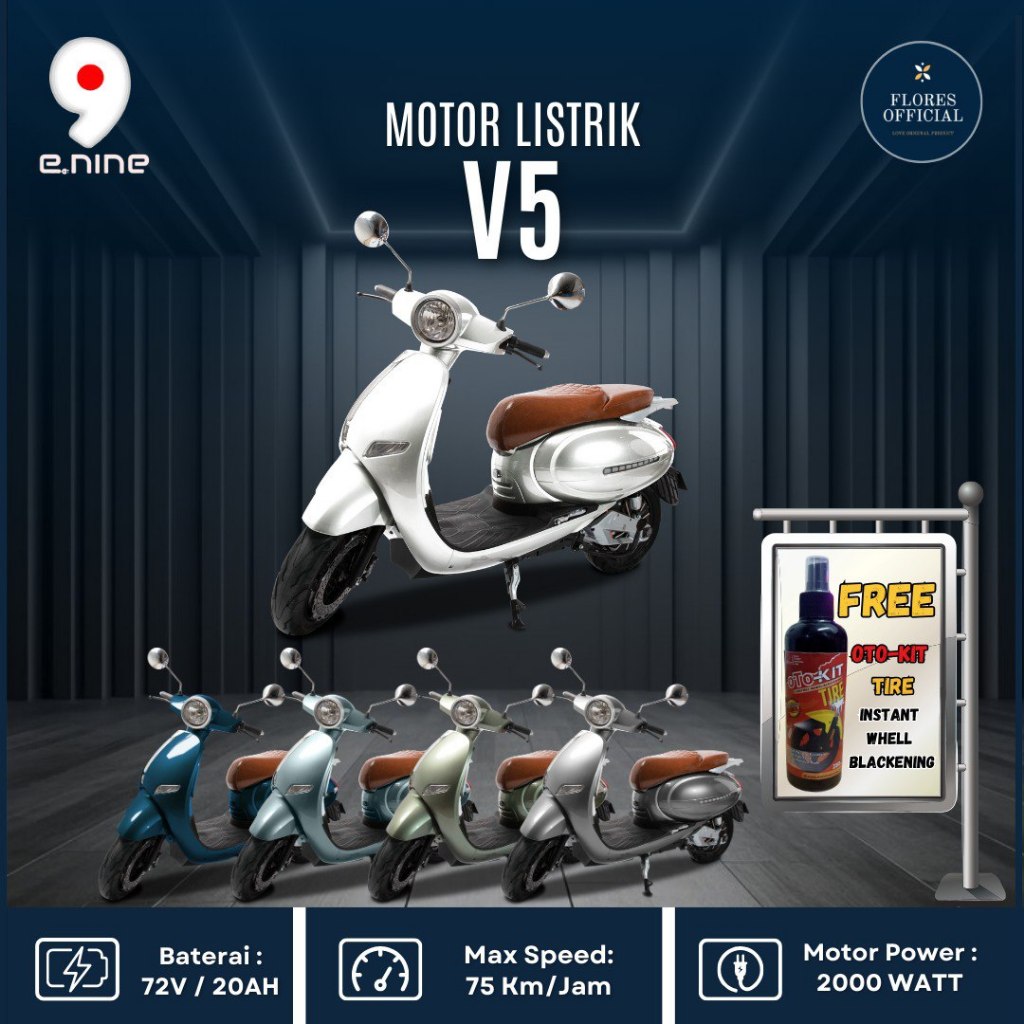 Jual MOTOR LISTRIK E - NINE V5 Garansi Resmi | Shopee Indonesia