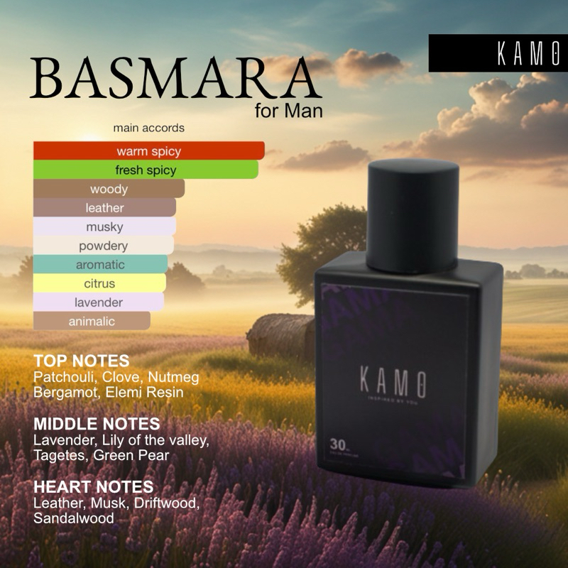 Jual Kamo Fragrance BASMARA(For Man) | EDP 30ML | Shopee Indonesia