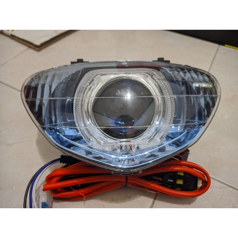 Jual Lampu Depan Mio Sporty Set Biled AES experience 3 warna Lampu ...