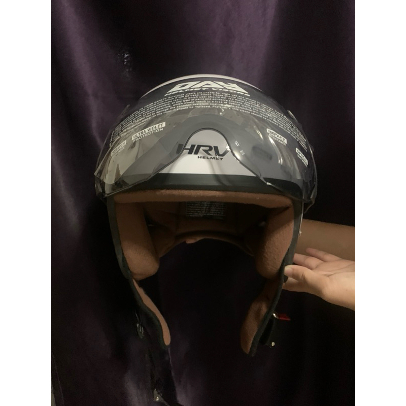 Jual helm hrv helmet bogo putih white | Shopee Indonesia