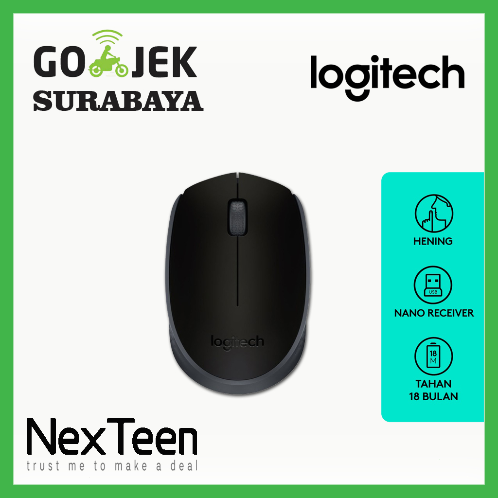 Jual Original Logitech M170 Mouse Wireless untuk Windows, Mac, ChromeOS - Black | Shopee Indonesia